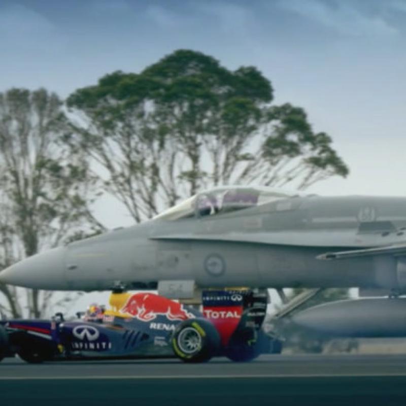 Fighter jet VS Red Bull Formula 1 car